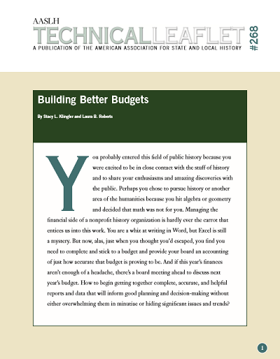 AASLH Learning: Technical Leaflets